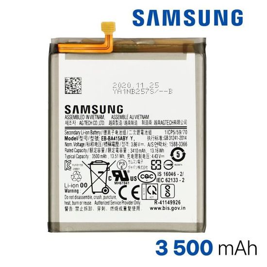 Batterie interne original pour Samsung Galaxy A41 SM-A415F EB-BA415ABY 3500Mah - Cdiscount ...