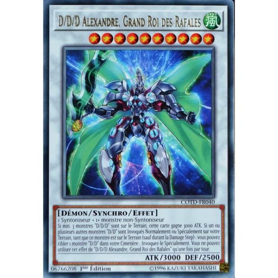 Carte YU-GI-OH COTD-FR040 D-D-D Alexandre, Grand Roi des Rafales NEUF FR - Cdiscount Jeux - Jouets