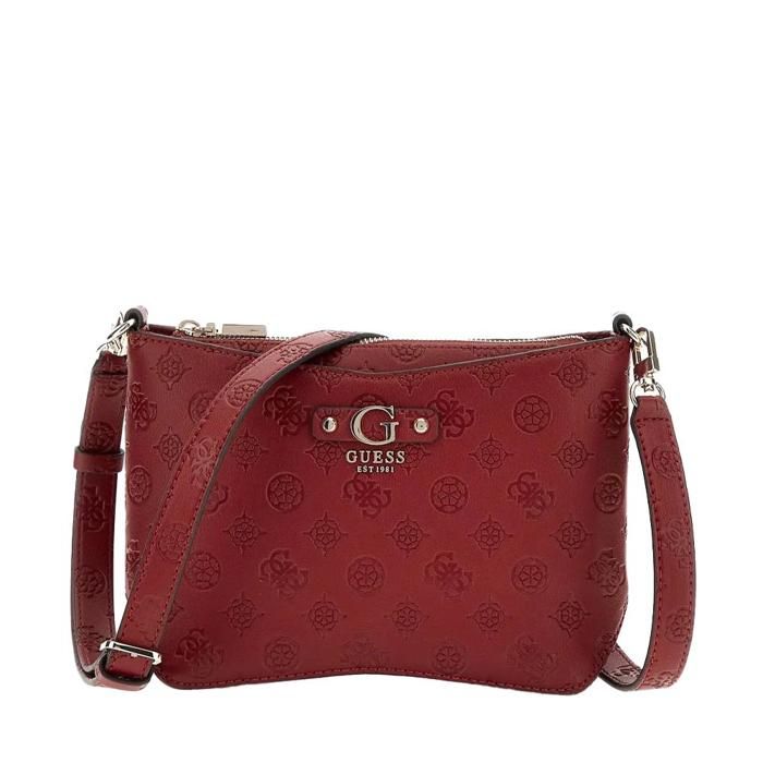 Sac à épaule bandoulière - GUESS - Gerty Girlfriend Satchel - Rouge ...