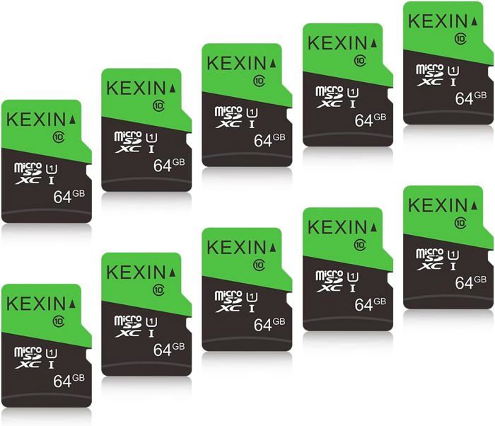 64Go Carte Micro Sd Lot De 10 Cartes Mémoire Microsd Vitesse Allant ...