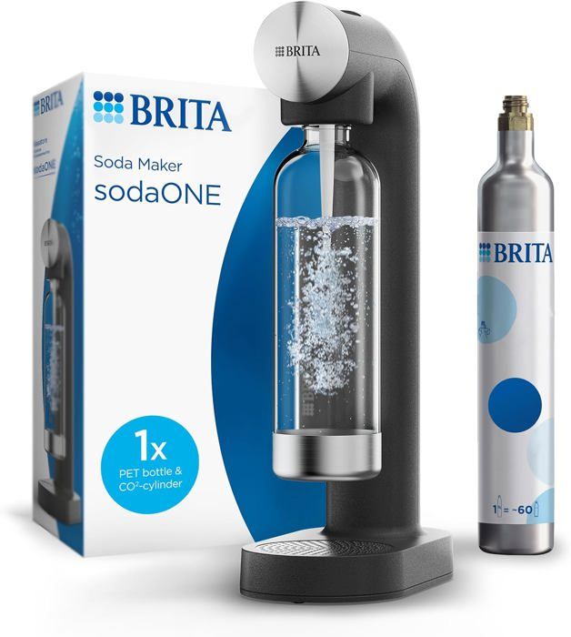 BRITA Machine à eau pétillante sodaONE noire - inclus 1x bouteille en ...