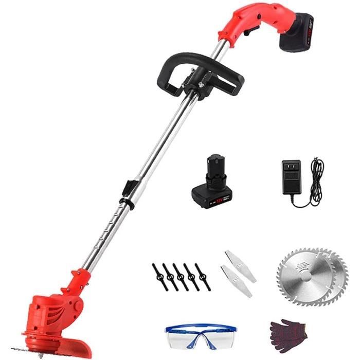 Coupe Bordure Electrique sans Fil, Tondeuse Herbe Portable Extensible,24v DéBroussailleuse à ...