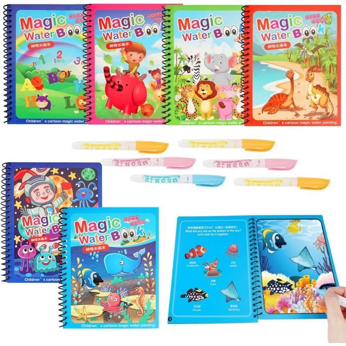 Livre de Dessin Magique - Magic Water Book - Réutilisable - Sûr et ...