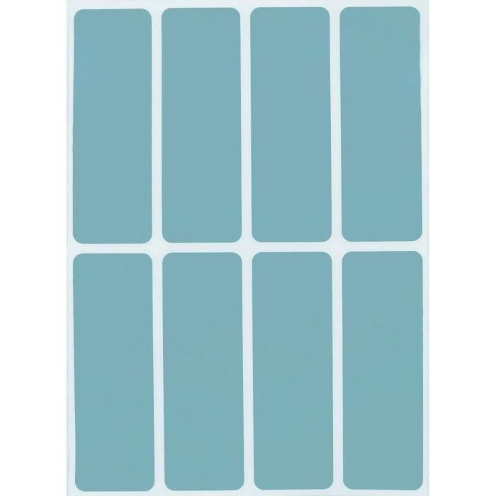 AJW-Gommettes Étiquettes Autocollantes Rectangulaires Bleu Clair ...