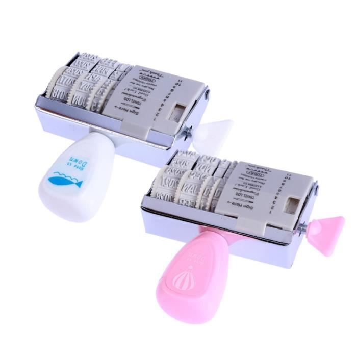 2 PCS DIY Rouleau Bouton Date Cachet Timbres pour Scrapbooking timbre ...