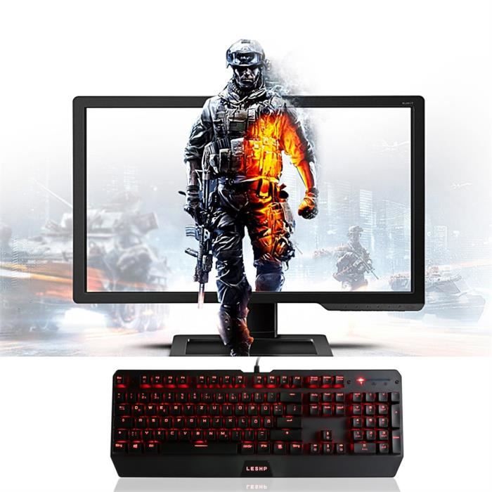 LESHP Green Axis Mechanical Keyboard Black (Allemand) clavier de jeu ...
