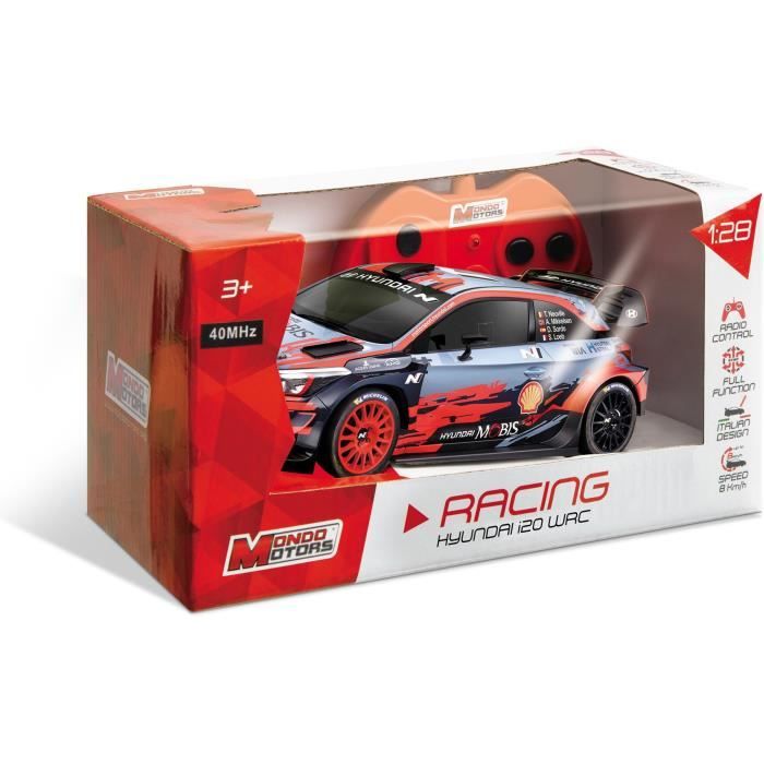 Voiture radiocommandée Hyundai i20 Mondo Motors WRC 1/28 - Rouge - 11x11x21 cm - Cdiscount Jeux ...