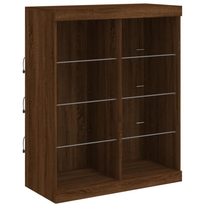 Mothinessto-Buffet avec lumières LED chêne marron 81x37x100 cm-DS149 ... Mothinessto-Buffet avec lumières LED chêne marron 81x37x100 cm-DS149 ...