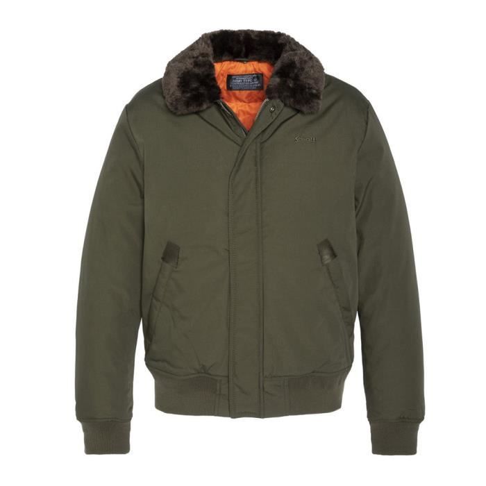Veste Kaki Homme Schott Alfajet Kaki - Cdiscount Prêt-à-Porter