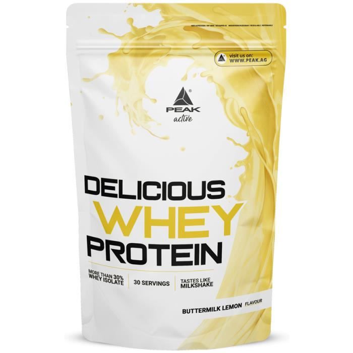 Délicieux Whey pro 900g Buttermilk Lemon Peak Proteine - Cdiscount Sport