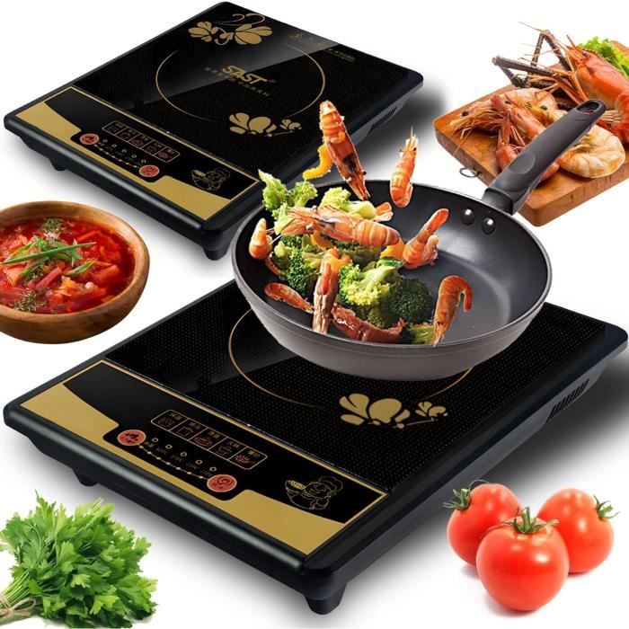 Plaque De Cuisson À Induction Portable 2200 W Avec Vitrocéramique Et 4 ...