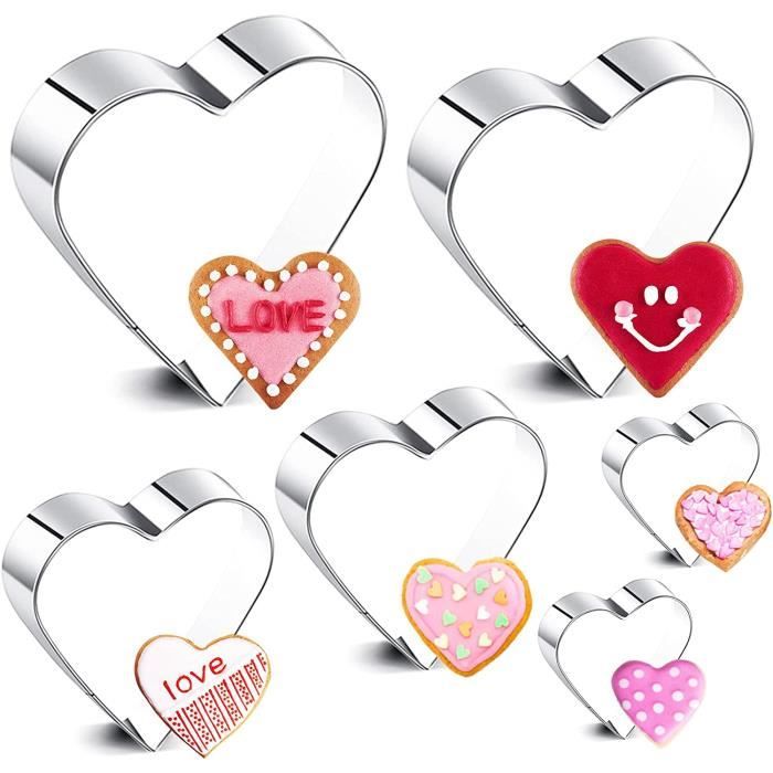 Emporte Piece Biscuit Coeur, Lot 6 Emporte piece, Cookie Cutter Heart ...