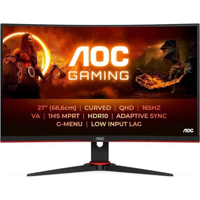 Gaming Cq27G2Se - Écran Incurvé Qhd 27 Pouces, Adaptive Sync (2560X1440 ...