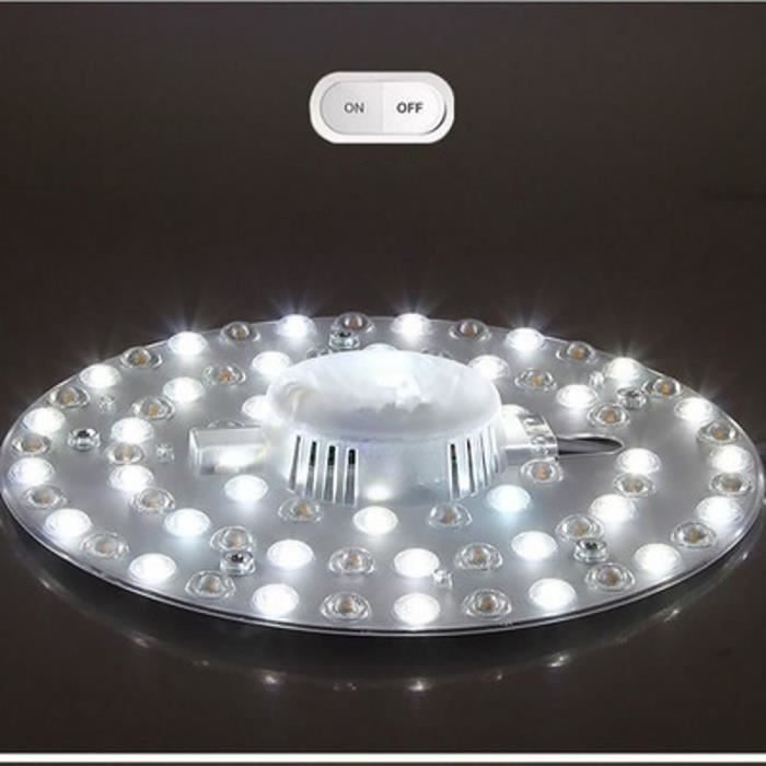 White 24w Panneau lumineux LED rond monté en surface plafonnier panneau ...
