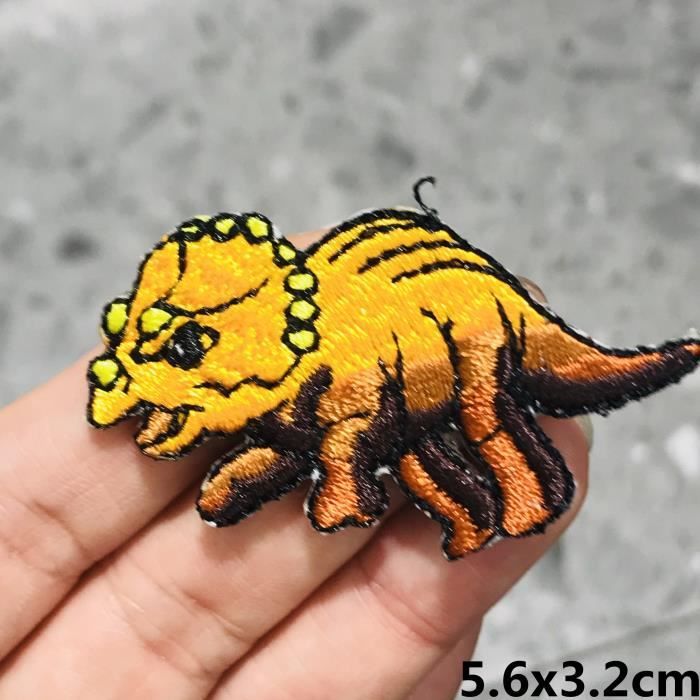 Cuivre antique -Badge brodé Animal dinosaure couture sur patchs,Badge ...