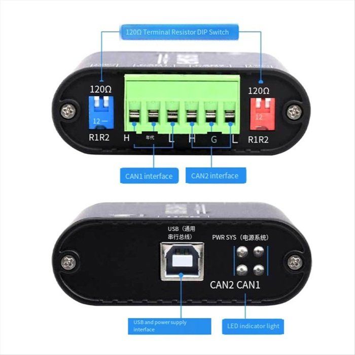 Adaptateur USB Vers CAN FD, Analyseur Logique de Données de Bus CAN/CAN ...