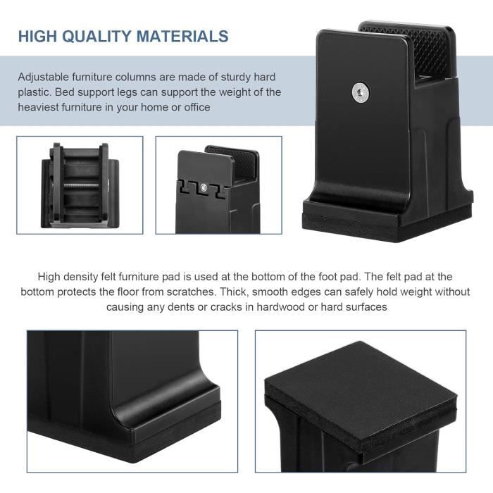 Rehausseur De Meuble, 11.5Cm Rehausseur De Table Avec Pince À Vis ...