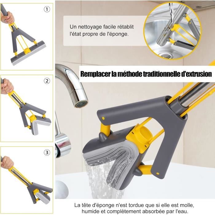 Balai Éponge Avec Fonction Essorage, Balai Serpillère Absorbant ...