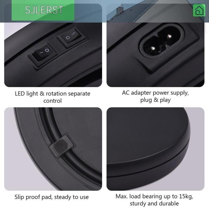 Sjlerst présentoir rotatif Plateau tournant électrique motorisé pour ...