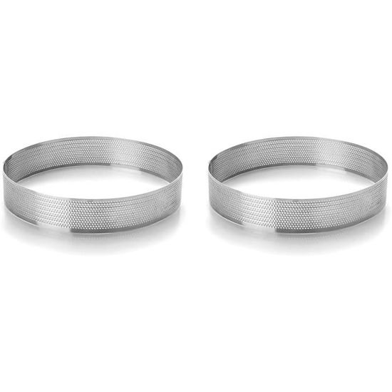 68540 Cercle Rond Perforé Acier Inoxydable Gris 20 Cm (Lot De 2)[u144 ...