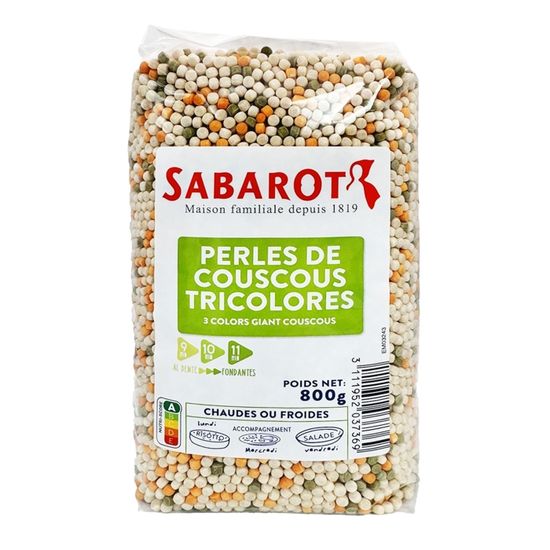 Perles de couscous tricolores sachet de 800g Sabarot - Cdiscount Au ...