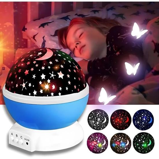 Veilleuse Bébé 2 En 1 Projecteur Ciel Etoile Et Lampe De Chevet Kawaii ...