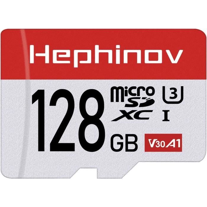 Carte Micro SD jusqu'à 100-30MB-s(R-W)128Go Carte Mémoire microSDHC ...