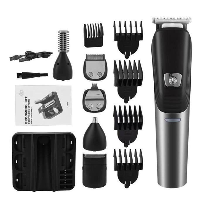 TONDEUSE MULTI-USAGES Tondeuse à cheveux électrique rechargeable 6 en 1 - YOKULI - ABS + acier ...