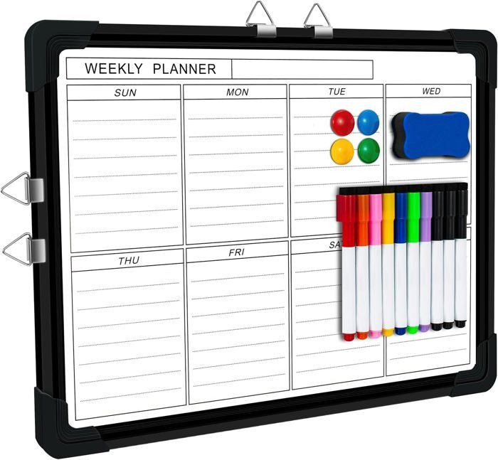 Petit tableau blanc hebdomadaire magnétique 40 cmx30 cm, tableau blanc ...