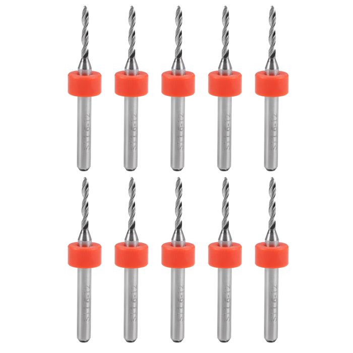Foret hélicoïdal SOURCING MAP 10Pcs 1,6mm PCB Forets Tungstène Carbure ...