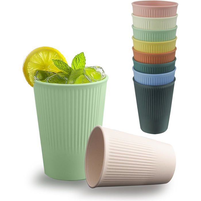 Lot de 8 gobelets en plastique incassable avec 8 couleurs vives – Passe ...