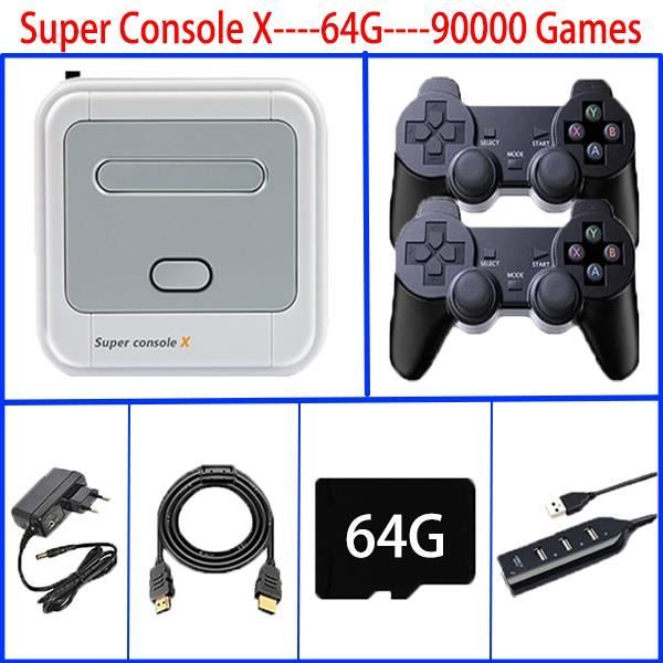 1 pièces X 90000 jeux-L'UA-Console de jeu vidéo rétro Super X, avec ...