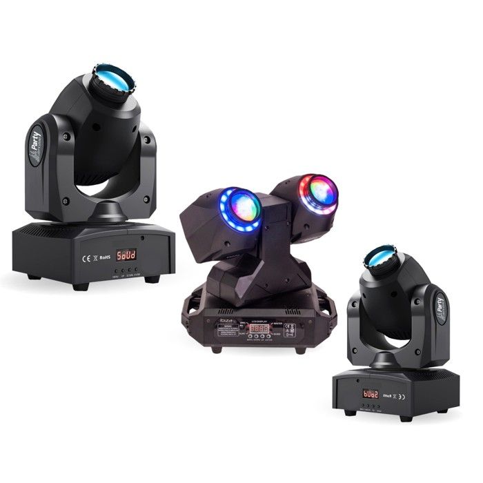 LYRE Double Tête WASH & BEAM 2-EN-1 à LED avec Contrôle DMX MHBEAM60-FX ...