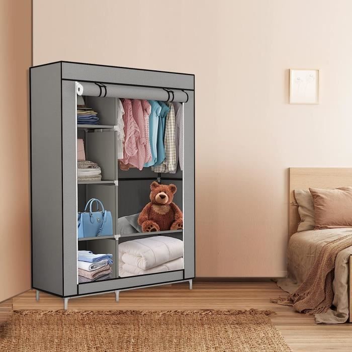 Armoire De Rangement Garde-Robe Pliable En Tissu Intissé Garde-Robe ...