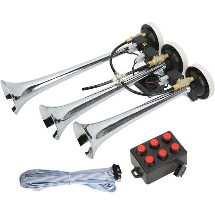 Klaxon pneumatique de voitureklaxon pneumatique à 3 trompettes 145dB 6 ...