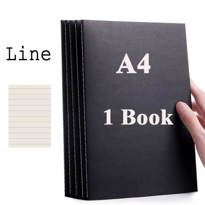 Feuillet mobile,Carnet de notes à grille en papier Kraft,80 Pages ...