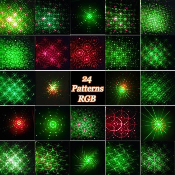24 Patterns RG - Projecteur Laser de noël avec télécommande, lumières de ciel étoilé, pour la ...