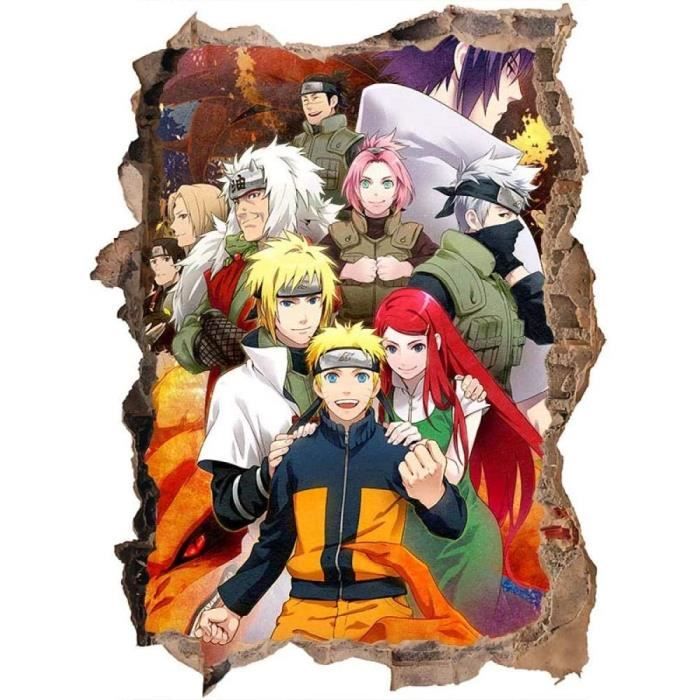 3D Sticker Mural Naruto Japonais De Bande Dessine Voiture Kurama ...