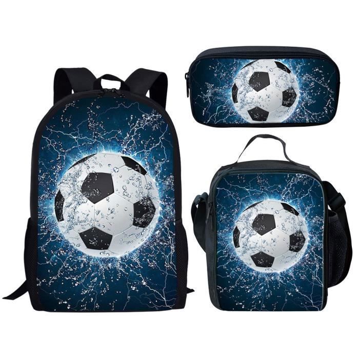 Set de sacs scolaires - Football - Ensemble 3 pcs - Sac à dos - Sac à ...