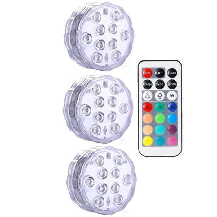 PROJECTEUR,1 Controller 3 Lamp Lampe LED SubSN RGB Sous-marine pour ...