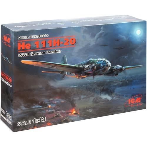 Maquette - ICM - ICM48264 1:48-HE 111H-20 - Bomber allemand - Seconde ...
