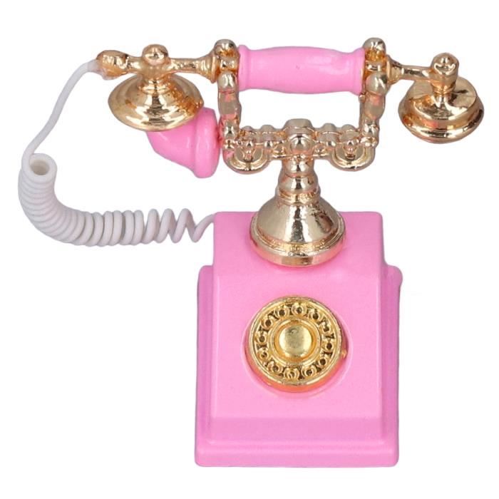 Modèle de mini téléphone de maison de poupée - KIMISS - Rétro ...