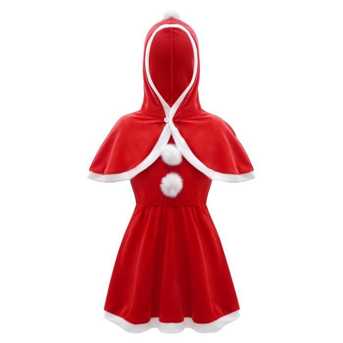 Freebily Robe Noël Fille Enfant Robe De Princesse Bébé Cape Vêtements