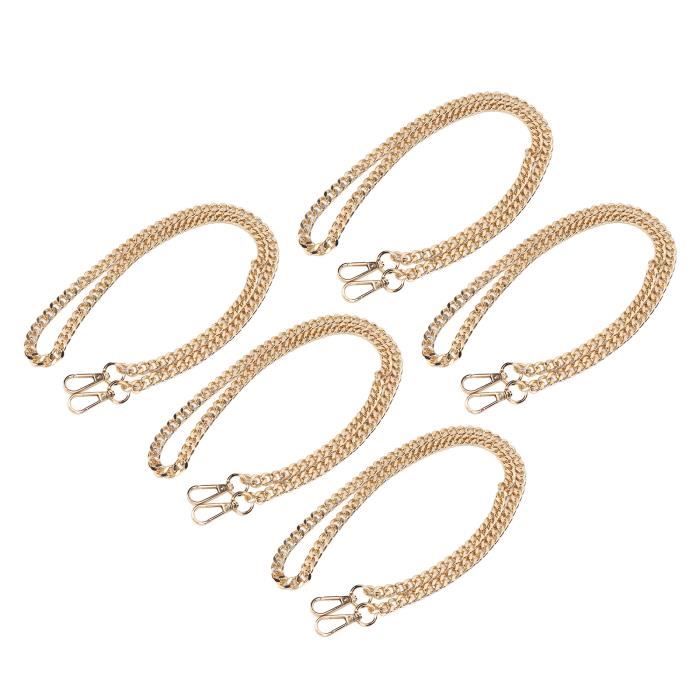 Qiilu Chaîne gourmette en fer 5pcs chaînes gourmettes en métal 3.28ft ...