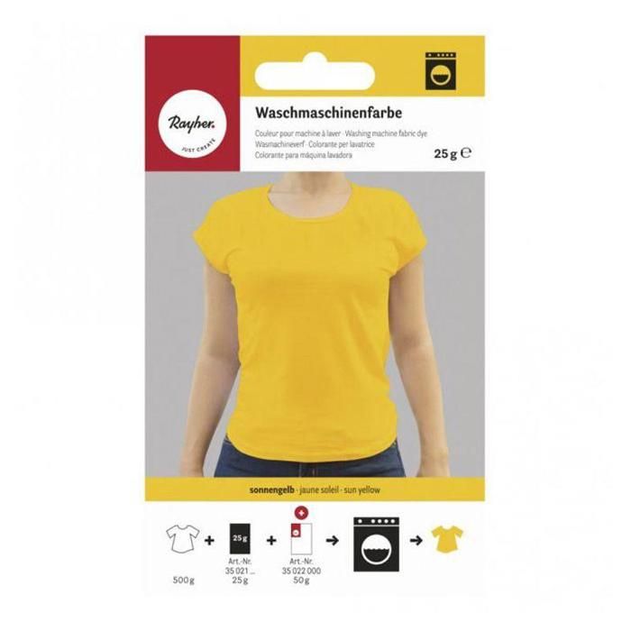 Colorant à textile pour machine à laver - Jaune soleil - Cdiscount Au ...