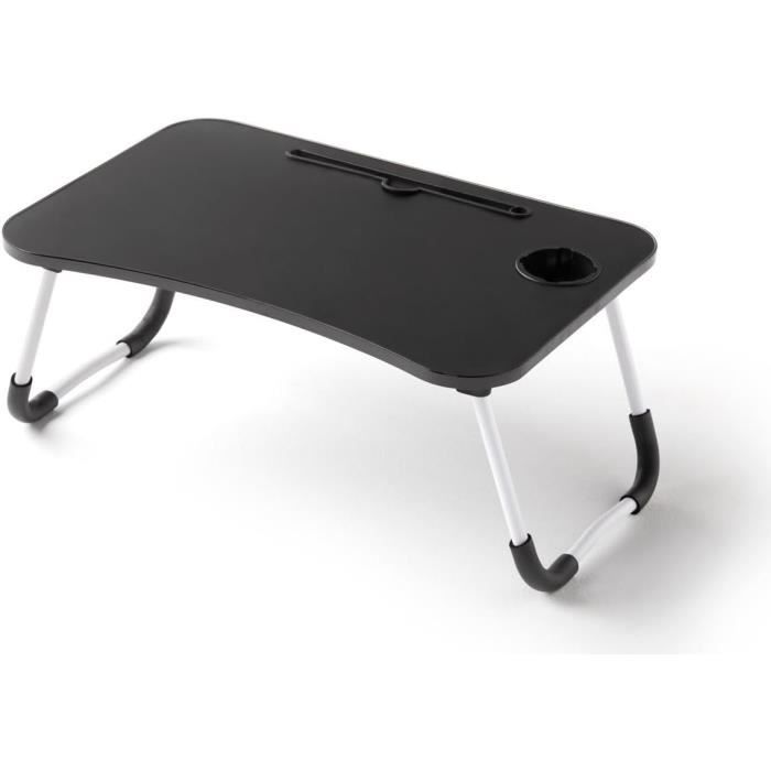 Basic Table Pour Ordinateur Portable, Bois D'Ingénierie Fer, Noir ...