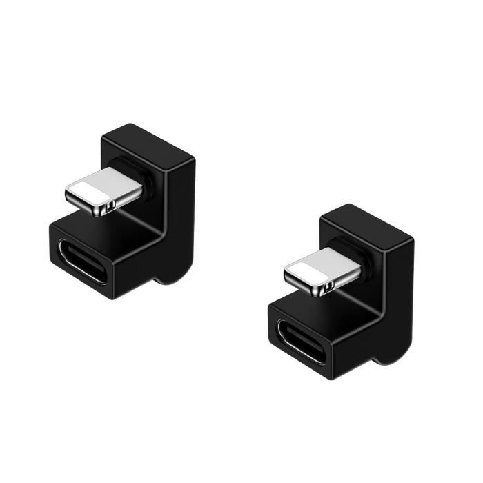 Adaptateur U-Shape Usb C Vers I-Os Pd 3.0 20W [2 Pack], Usb C 180º ...