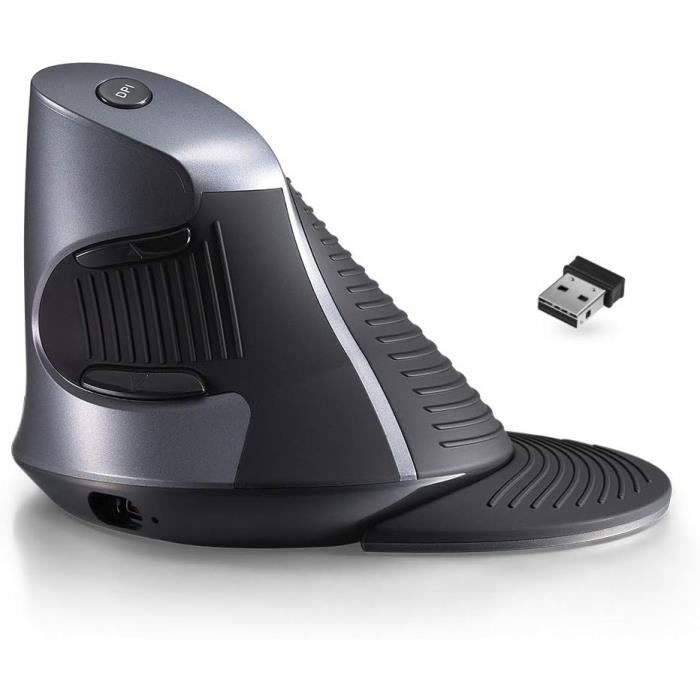Souris Ergonomique Sans Fil,Souris Verticale Rechargeable Avec 1600Dpi ...