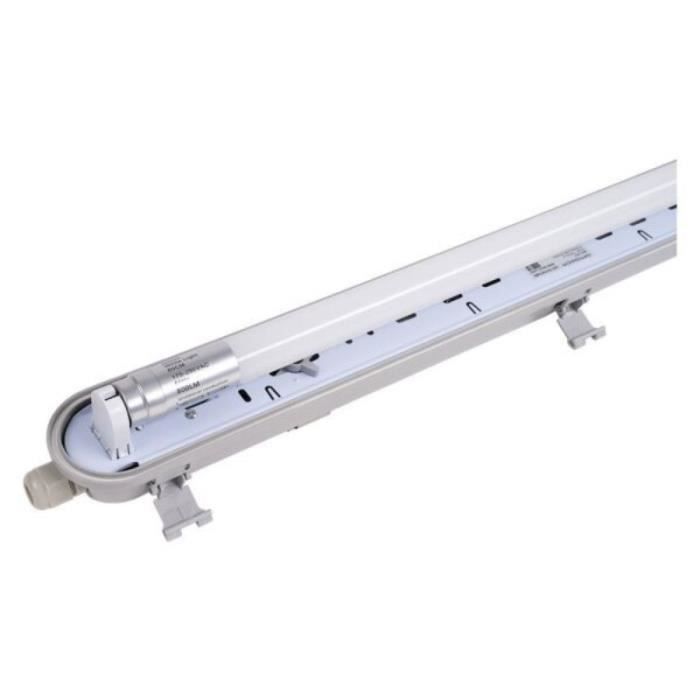 Kit de Réglette LED étanche + Tube Néon LED 60cm T8 9W - Blanc Froid ...