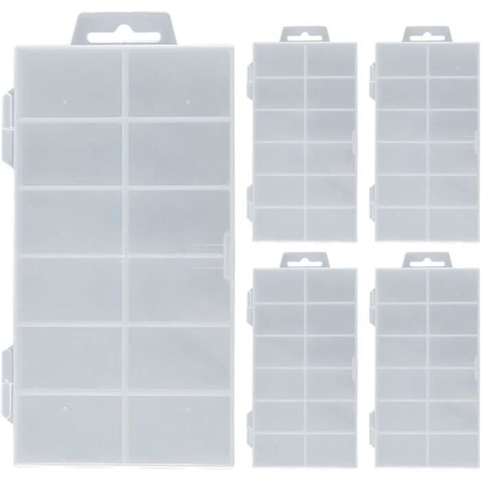 Boite Vide Compartiment 5 Pièces De Rangement En Plastique 12 Grilles ...
